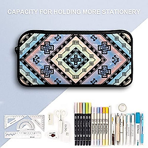 Abstract Aztecs Pencil Case Makeup Bag Big Capacity Pouch Organizer for Office College