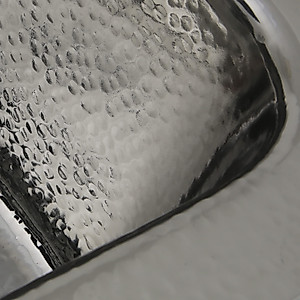 Nantucket Sinks SQRS-7 16.5" Square Hammered Stainless Bar Sink In Polished