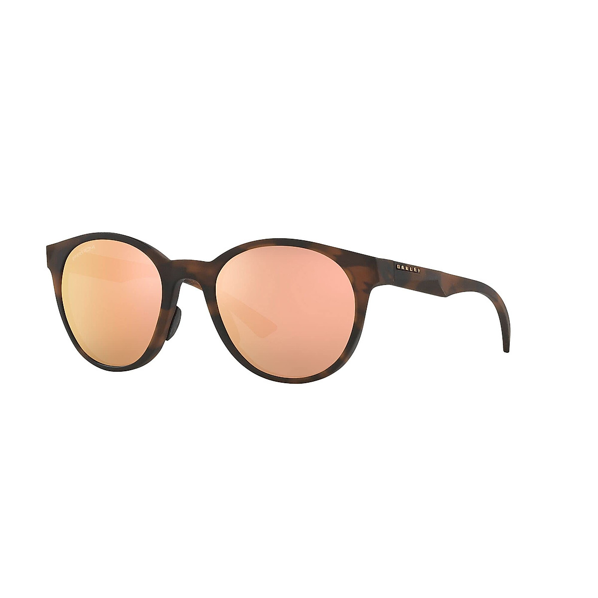 Oakley Women's OO9474 Spindrift Round Sunglasses, Matte Brown Tortoise/Prizm Rose Gold, 52 mm