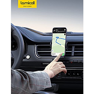 Lamicall Car Vent Phone Mount - [2023 Spring Clip] Air Vent Cell Phone Holder Cradle, Hands Free Mobile Stand, 360 Adjustable Cellphone Vent Clip, Fit for iPhone, Android Smartphone, 4” to 7” Phone