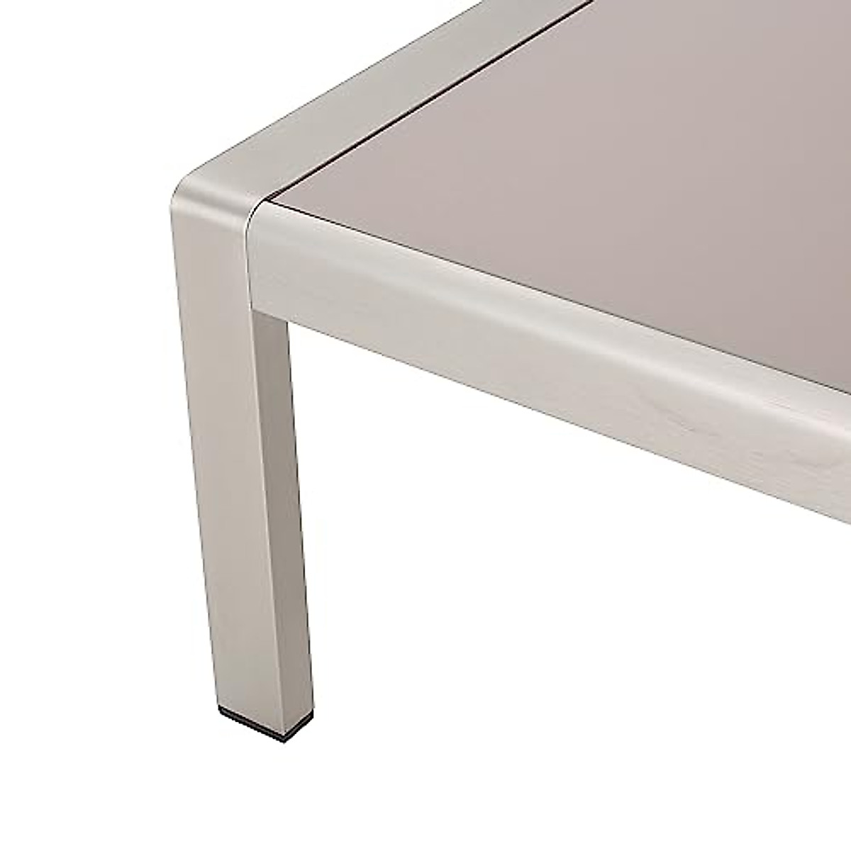 Christopher Knight Home Cape Coral Outdoor Aluminum Coffee Table with Glass Top, Silver