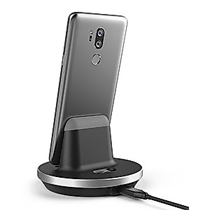 Encased Type C Charger Stand Compatible with LG Smartphones, USB-C Quick Charging Desktop Dock w/ 5FT Power Cable (V60,V50 ThinQ, Velvet G7/G8/Stylo 5/6, ac Adapter Sold Separately)