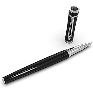 Wordsworth & Black Gel Rollerball Pen [Black Chrome], Journaling, Note-Taking, Business, Professional, Executive Writing Pens; Perfect Roller Ball Pen Gift for Men and Women