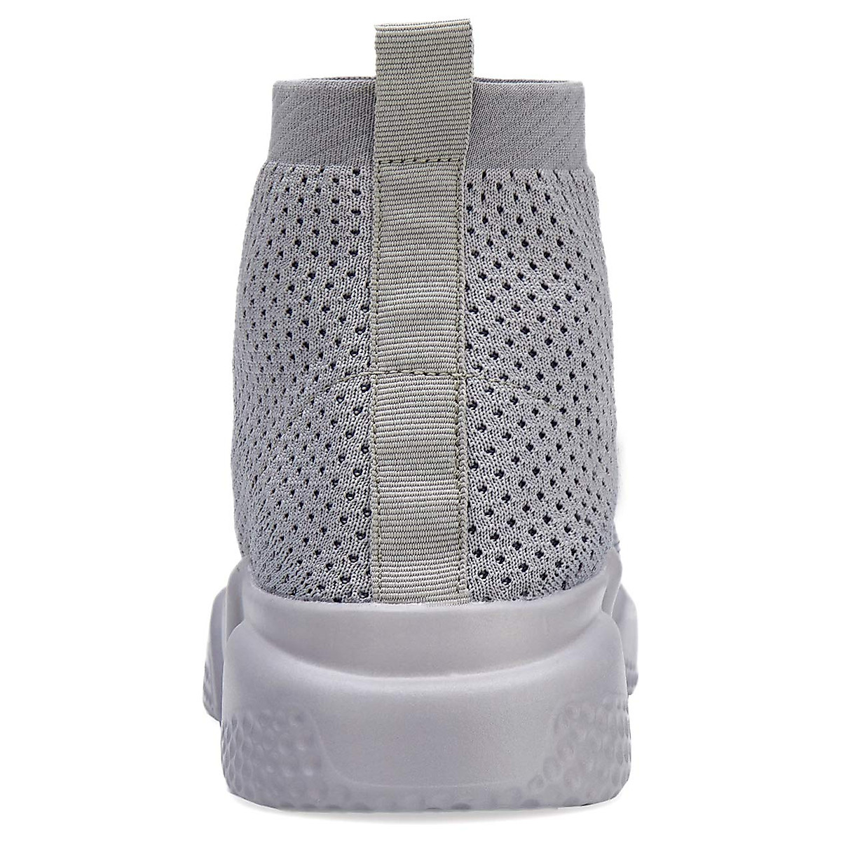 Santiro Boys Sneakers Sock Shoes Girls Lightweight High Top Kids Slip On Shoes Breathable Running Shoes All Gray (Little Kid/Big Kid/Toddler) 4 M US