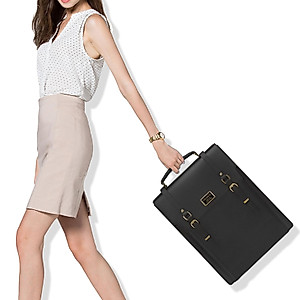 MOSISO Laptop Backpack for Women, 15.6 inch PU Leather Backpack Convertible to Shoulder Bag, Stylish Casual Daypack Bag Work Travel Computer Bag, Black