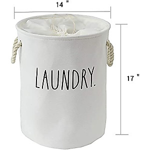 Laundry Hamper Clothes. Hamper for Kids Clothes, Baby Toy Laundry Basket, Large Collapsible Laundry Hamper with Handles. Waterproof Round Storage Basket for Kids