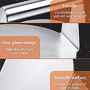 Leden Stainless Steel Burger Press for Griddle, 5.5 Inch Round Hamburger Press Patty Maker, Non-Stick Burger Smasher, Bacon Press Perfect for Flat Top Grill Cooking