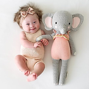 cuddle + kind Eloise The Elephant Little 13" Hand-Knit Doll – 1 Doll = 10 Meals, Fair Trade, Heirloom Quality, Handcrafted in Peru, 100% Cotton Yarn