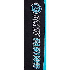 Marvel Avengers and Spider-Man Boys 2-Piece Fleece Sets, Fleece Hoodie and Pants Bundle Set for Boys (Black Panther, 5/6)