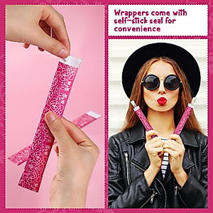 Copkim 100 Pieces Secret Tampon Flask Wrappers Tampon Reusable Wrappers Reusable Self Adhering Wrappers for Women, No Tubes Included (Exquisite)