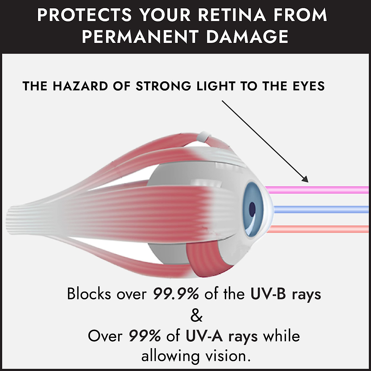 Super Sunnies UV Eye Protection, FDA Compliant Individual Tanning Bed Goggles Eyeshields, Glasses, With a Clear Case/Box (Black)
