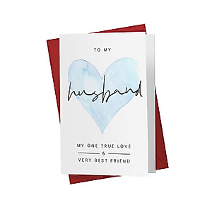 Karto Sweet Birthday Card for Husband, Happy Birthday Card for Him, Large 5.5 x 8.5 Greeting Card, Birthday Cards for Husband - Husband One True Love