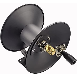 MAVPAWIY High Pressure Hose Reel 50ft, Heavy Duty Steel Hose Reel 4000PSI 3/8"NPT Pressure washer hose reel liquid use(Hose not Included)