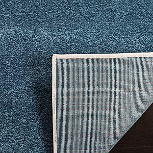 SAFAVIEH Hollywood Collection Runner Rug - 2'3" x 12', Peacock Blue & Fuchsia, Mid-Century Modern Design, Non-Shedding & Easy Care, Ideal for High Traffic Areas in Living Room, Bedroom (HLW706C)