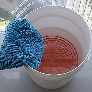 Amiss 2 Pack Car Wash Bucket, Automotive Wash Tool and Detail Kits, Scratch Prevention Bucket Tool, Car Interior Exterior Accessories, Fits 10.2 Inch - Red