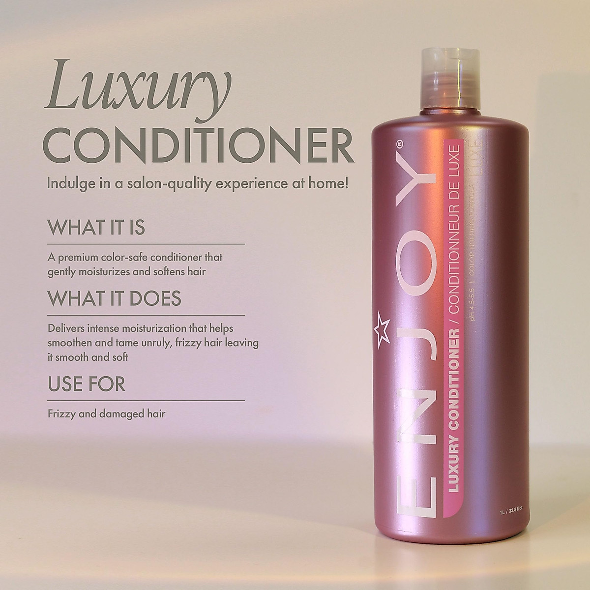 ENJOY Luxury Conditioner (33.8 OZ) – Smooth, Soft, Silky Hair Conditioner with Moisturizing Formula