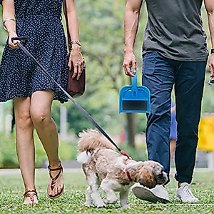 Mini Dustpan and Broom Set Portable Plastic Brush Set (Blue) Used for Desk, Home, Kitchen,Cage Cleaning of Any Small Animals, Guinea Pigs, Rabbits, Hamsters