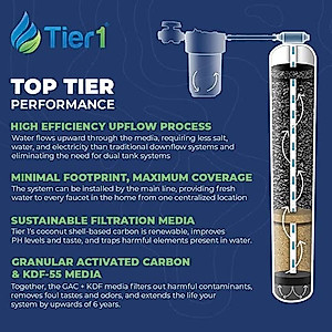 Tier1 Eco Series Whole House Water Filtration System for Chlorine Reduction (600,000 Gallon Capacity)