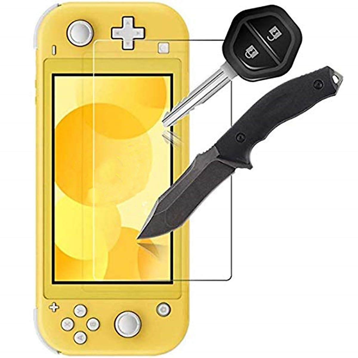 [2 Pack] 9H Hardness Transparent Glass HD Clear Anti-Scratch Screen Protector for Nintendo Switch Lite