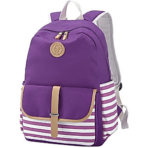Backpack for Girls, Createy School Backpack Bookbags Causal Travel Canvas Rucksack Laptop Bag Canvas Girls Backpacks with Lunch Box and Pencil Case for Teens