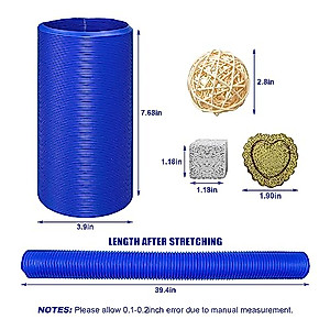 Small Animal Tunnel,1 Collapsible Plastic Guinea Pigs Tube Tunnel&5 Grass Cake&1 Grass Balls&2 Grinding Stones,Fun Toys for Hiding Training Ferrets,Gerbils,Hamsters,Dwarf Rabbits (Small, Blue)
