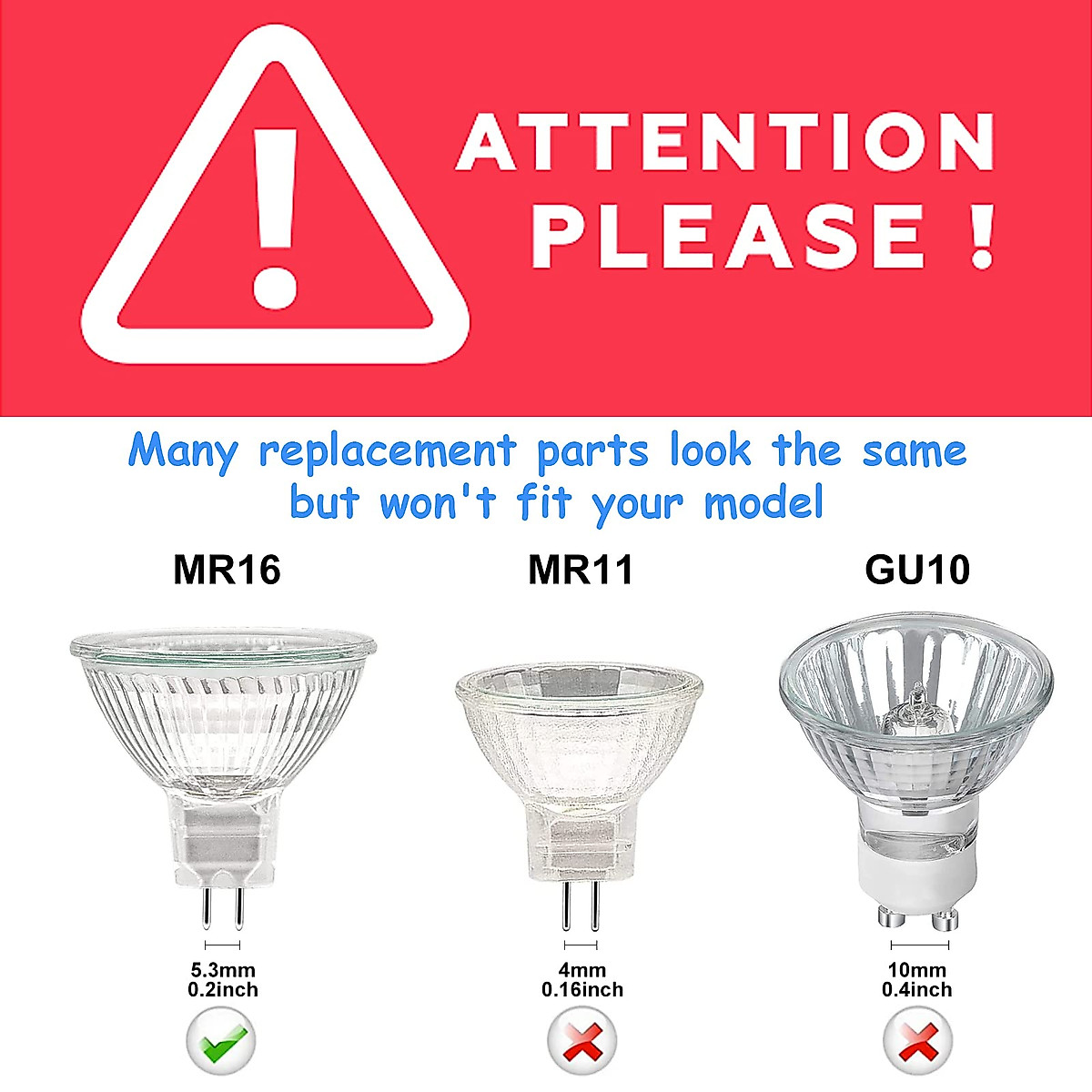ETUOLMP MR16 Halogen Bulb 50W 12V, Durable 6 Packs High Output Halogen Light Bulbs 2 pin GU5.3 Base for Landscape Lights, Track Lights, Fiber Optics, Desk Lamps, Dimmable, 2700K Warm White