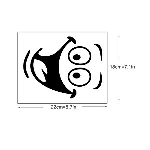 Funny Animation Big Eyes Cute Toilet Wall Decal Bathroom Home Sticker Bedroom Kitchen Art Picture DIY Murals Vinyl Paper Decoration Wallpaper for Children Potty Training Nursery Baby Teen Senior