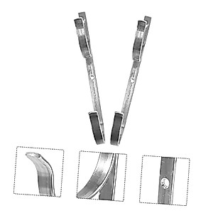 SECFOU 1 Pair Clothes Tool Storage Aluminum Hooks More Telescoping Hanging Organizer Pool for and Accessories Rakes Rod Poles Leaf Maintenance Vacuum Life Saver Fence Garden