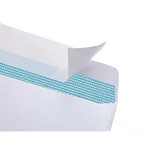 #6 3/4 Security Tinted Self-Seal Envelopes - No Window, Size 3-5/8 X 6-1/2 Inches - White - 24 LB - 100 Count (34600)
