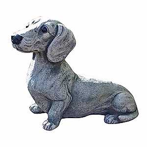 Dachshund Statue Garden Decor,Lawn Garden Figurine Dog Statue,Memorial Dog Figurines for Garden Home Decor