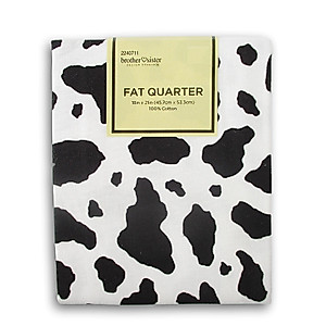 Fat Quarter 100% Cotton for Sewing Crafts - 18 x 21 Inches (Cow Print)