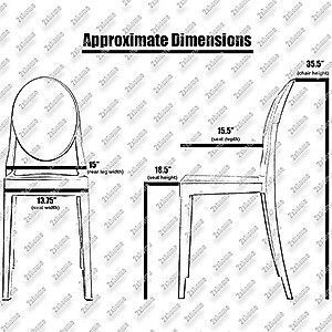 2xhome - Victoria Style Ghost Side Chair Transparent Acrylic Chair