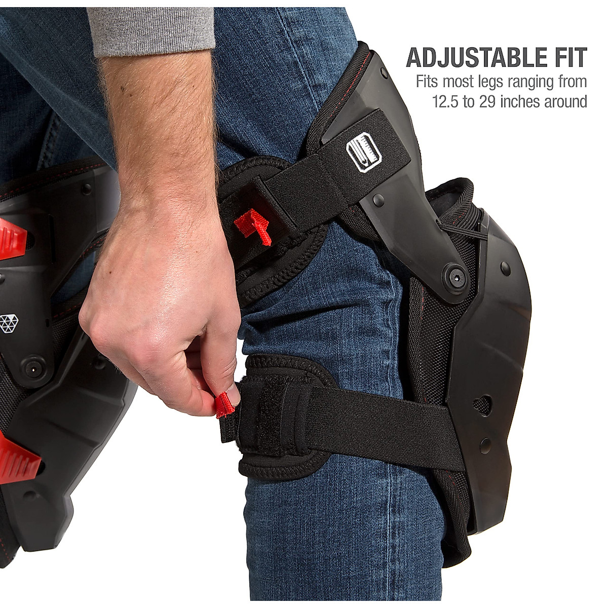 Prolock Weight-Dispersing Foam Knee Pads with Thigh Stabilization, Ideal for Flooring/Roofing, Adjustable (1 pair)