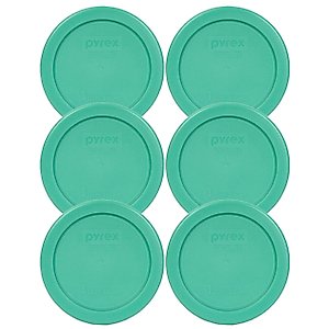 Pyrex 7202-PC 1 Cup Green Round Plastic Replacement Lid - 6 Pack