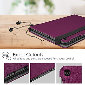 Fintie Case for Samsung Galaxy Tab A 10.1 2019 Model SM-T510/T515/T517, Multi-Angle Viewing Stand Cover with Pocket, Purple