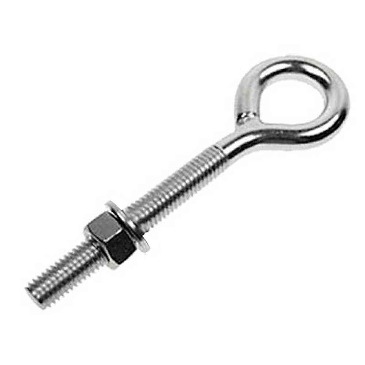 US Cargo Control Plain Eye Bolt Welded Stainless Steel - 1/4 in x 6 in