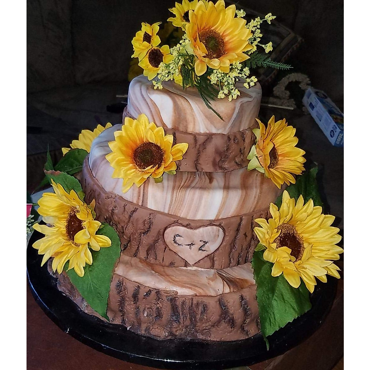 Set of 2 Tree Bark Cake Fondant Mold Tree Stump Fondant Impression Texture Mat Wedding Lumberjack Cake Border Decorating Tool Chocolate Gumpaste Pastry Cake Mold