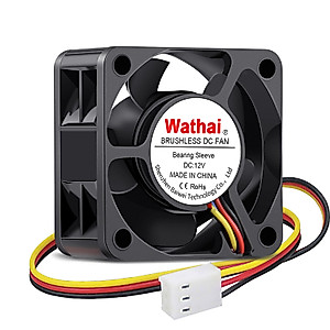 Wathai 40mm x 20mm 3pin Computer Case Fan 12V High Speed Replacement for DIY CPU Cooler, Routers, Switches, NAS,DVRs Cooling 2 Pack