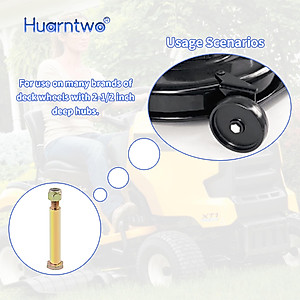 Huarntwo Replacement Wheel Shoulder Bolts and Lock Nuts for 137644 184218 184219 193406 532137644 738-3056 938-3056 73930600(2 Pack)