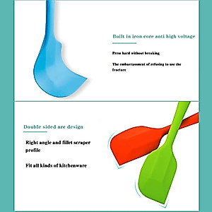 8 Pieces Silicone Spatulas, 8.3 inch Small Rubber Spatulas Non-stick Heat-Resistant Non-stick with Stainless Steel Core For Cake Cream Cooking Gadget