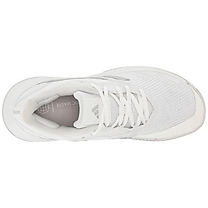 adidas Women's CourtJam Control Sneaker, White/Silver Metallic/White, 8.5