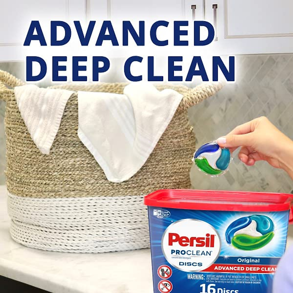 Persil Discs Laundry Detergent Pacs, Original Scent, High Efficiency (HE) Compatible, Laundry Soap, 62 Count