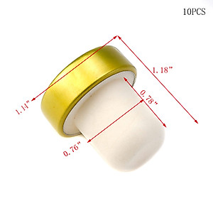 Faotup 10Pcs T-Shape Corks for Wine Bottles Silicone Wine Bottle Stoppers T-Shaped Wine Bottle Corks Wine Corks Sealing Plug, 1.18"x1.14"