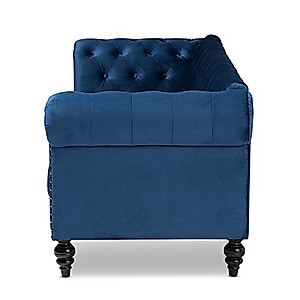 Baxton Studio Sofas, Navy Blue/Black