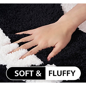 DyeFury 8 Ball Rug W/Specular Highlight, 24" Black and White Hypebeast Accent Rug, Cool Rugs Non-Slip, Trendy Fun Y2K Circle Rug, Aesthetic Alt Room Deocr, Washable Cute Round Rug