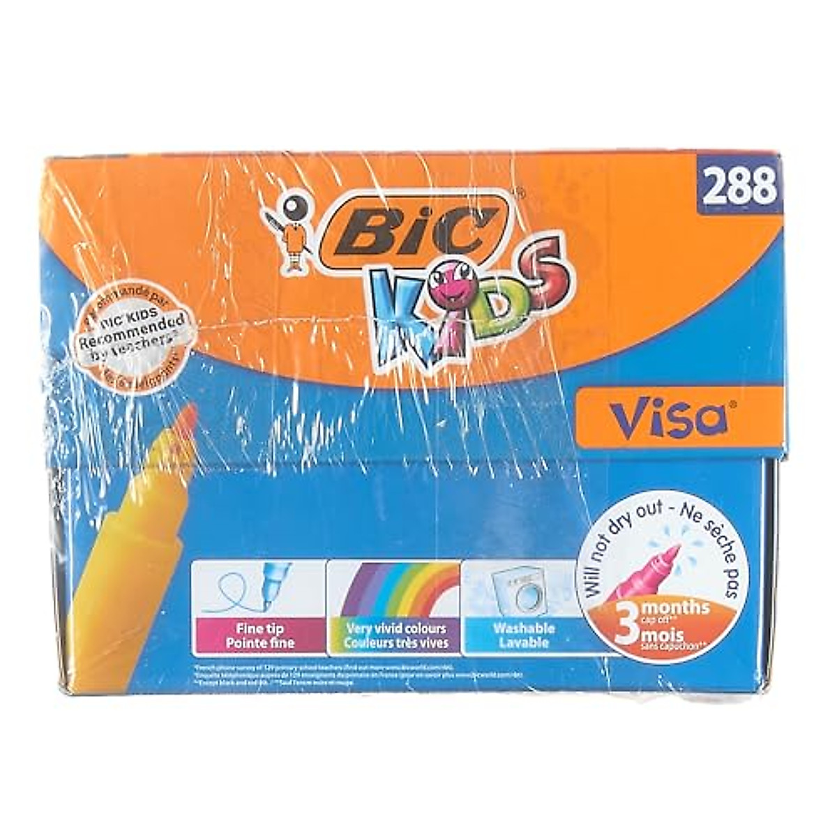 BIC Kids Visa Felt Pens - Assorted Colours, Classpack of 288