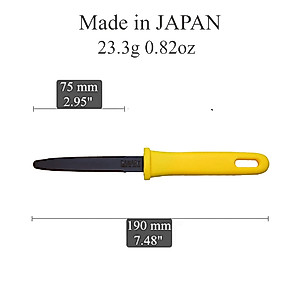 CANARY Corrugated Cardboard Cutter Dan Chan, Safety Box Cutter Knife [Non-Stick Fluorine Coating Blade], Made in JAPAN, Yellow (DC-190F-1)