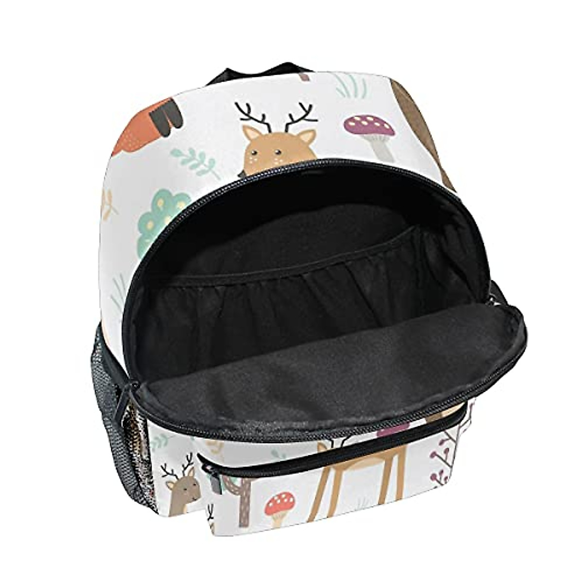 OREZI Fox And Bear Preschool Backpack with Chest Strap,Mini Toddler Backpack Daycare Toy Bag for Boys Girls,10 x 4x 12 Inches