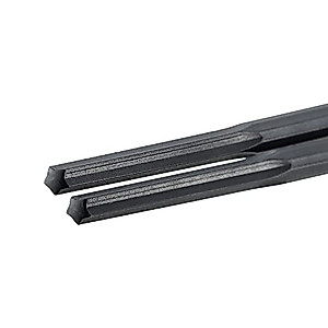 Pearl Metal GM-4051 C-5907 Chopsticks, Extra Thick, 9.1 inches (23 cm), Pentagonal Tip, Made in Japan, Dishwasher Safe, Black