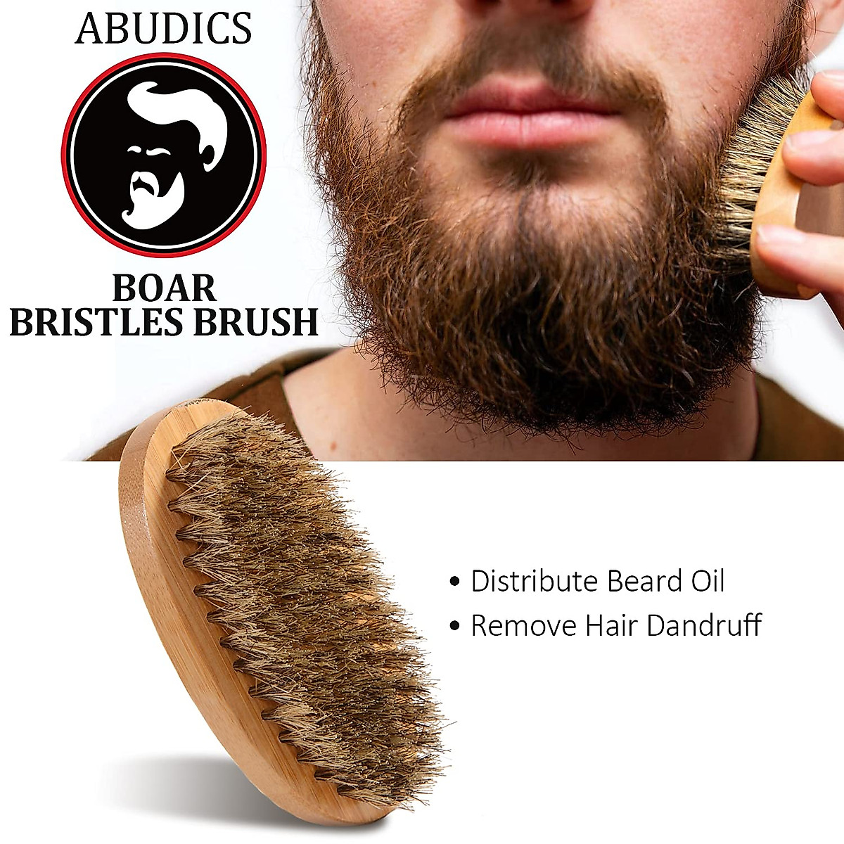 Valentines Gifts for Him, Beard Growth and Grooming Kit w/Beard Oil Beard Balm Beard Brush Beard Comb Beard Scissor, Mens Valentines Gifts, Birthday Gifts for Men Dad Husband Boyfriend Brother Son